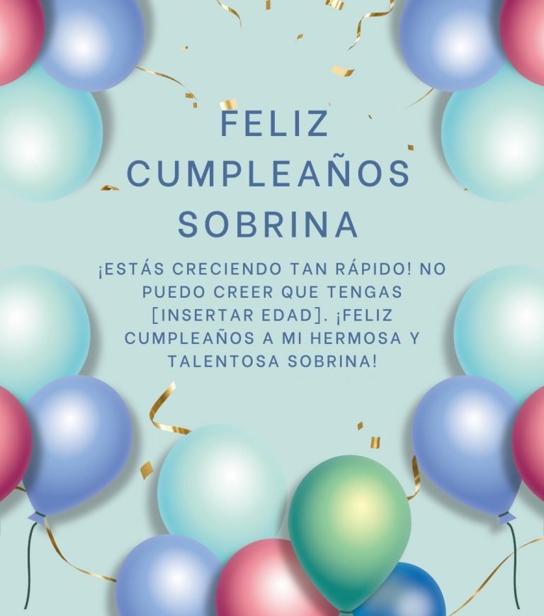 Feliz Cumpleanos Sobrina Tarjetas y Frases